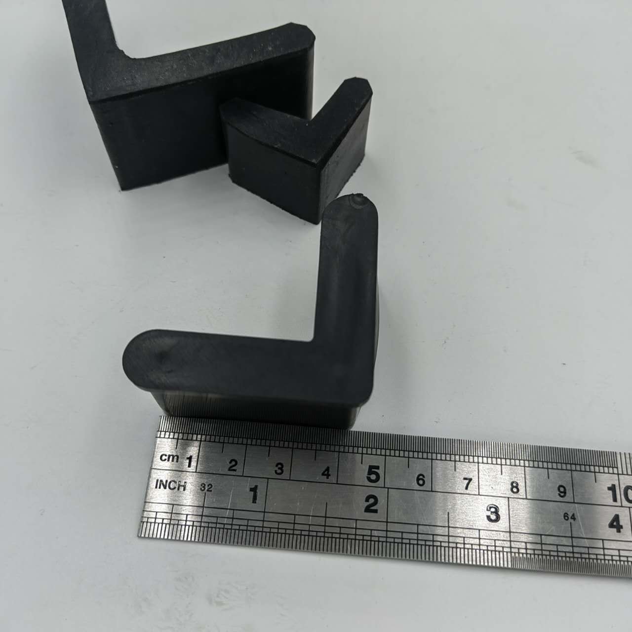 Table and chair leg cover black rubber footing rubber PVC tips L-angle ...