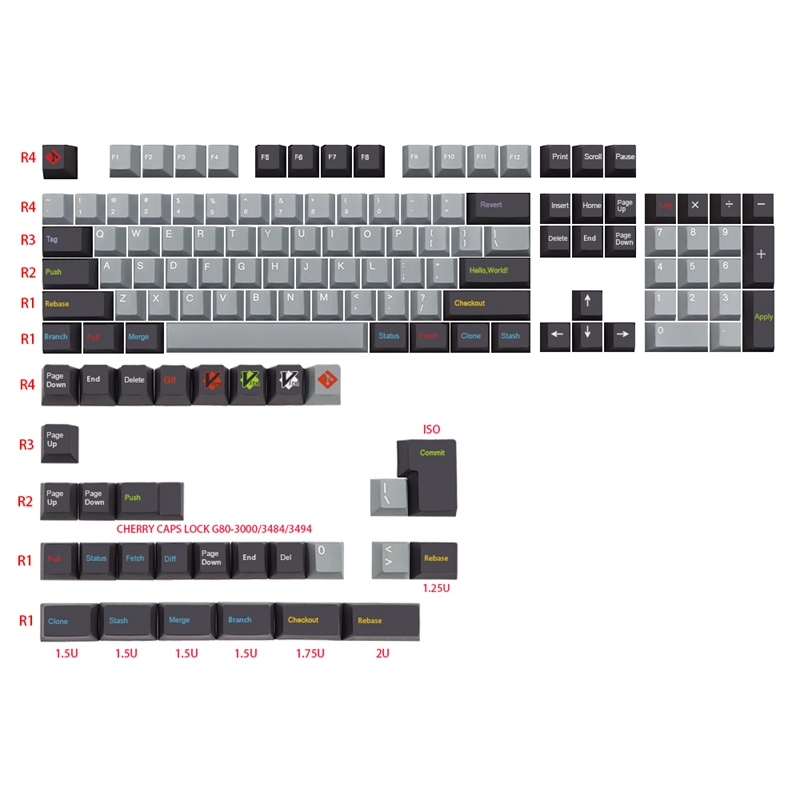 134 Keys/Set Oblivion Keycap Cherry Profile Pbt Keycaps for MX Switches Dz60 Gk61 Gk64 Sk61 Gmk ...