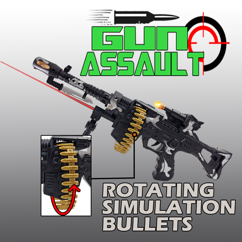 Battery Operated Machine Gun with Infrared Light and Flashing Sounds ...