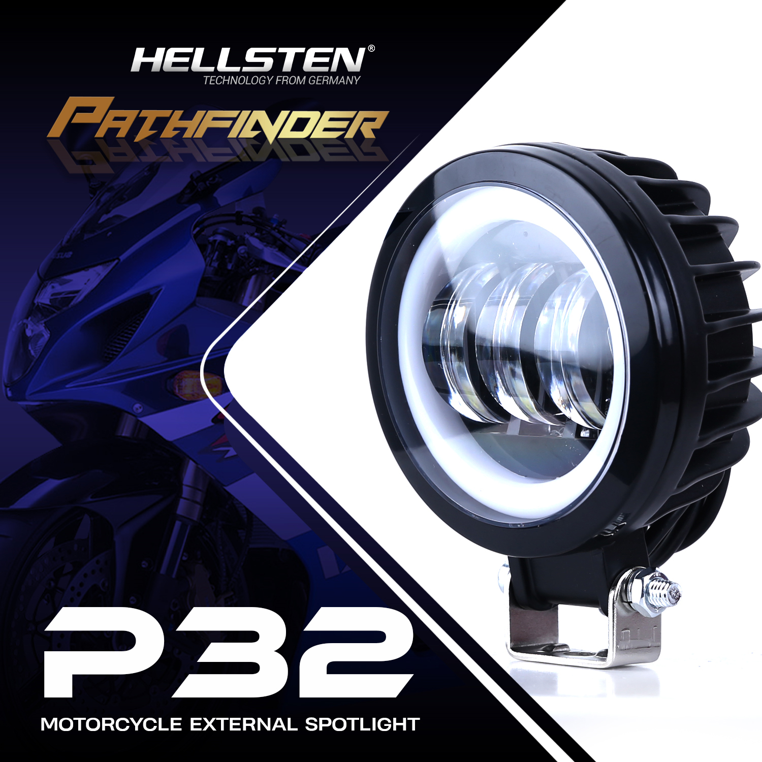 HELLSTEN PATHFINDER P32 MOTORCYCLE EXTERNAL SPOTLIGHT | Lazada PH