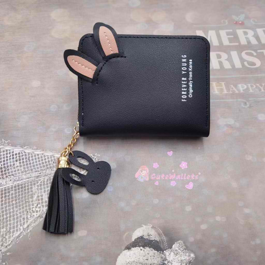 Small Wallet With Cute Animal Ear Design 2 ways To use For Cads/coins ...