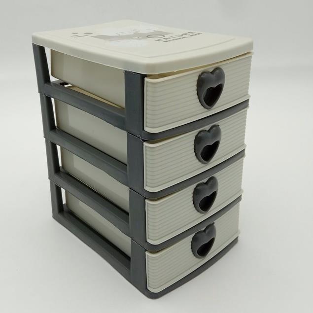 N.tidily Mini Desktop Storage Box 4--Layers Storage Box Plastic Drawer ...