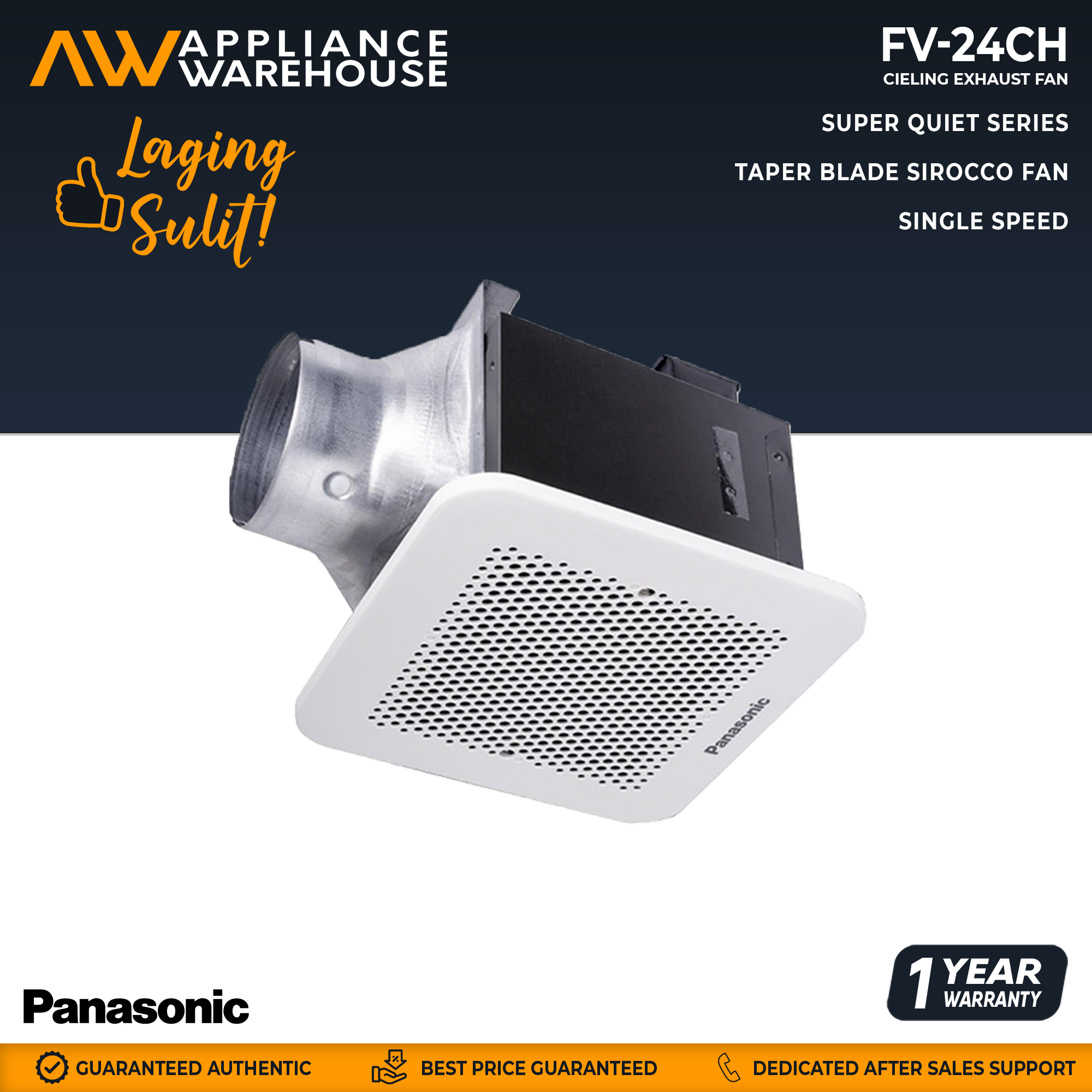 Panasonic FV-24CH Ceiling Exhaust Fan [Appliance Warehouse] | Lazada PH