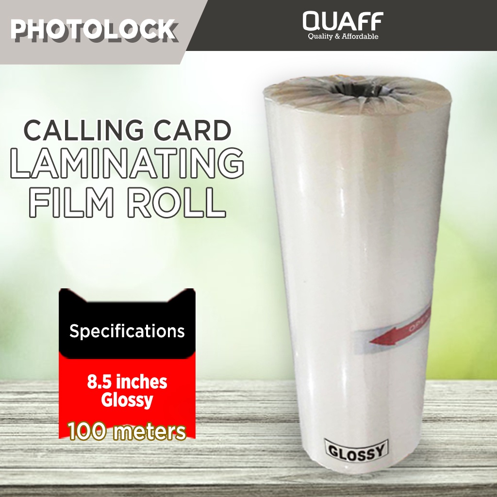 QUAFF Calling Card Laminating Film Roll 25 Microns || 8.5inches x 100 ...
