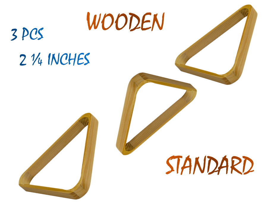 3 Pcs. WOODEN RACK FOR STANDARD SIZE BILLIARD BALL(2 1/4 inches)/GAMIT ...