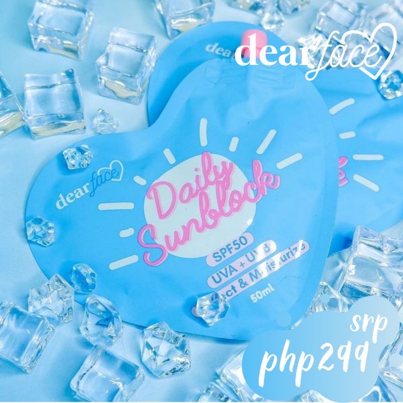 Daily Sunblock Sachet 50grams by Dear Face | Lazada PH