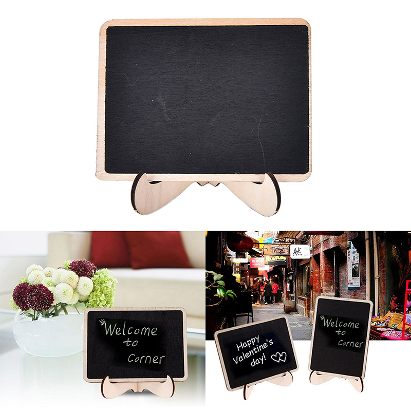 tengding ZXZ 2pcs Mini Wooden Clip Blackboard Message Board Wedding ...