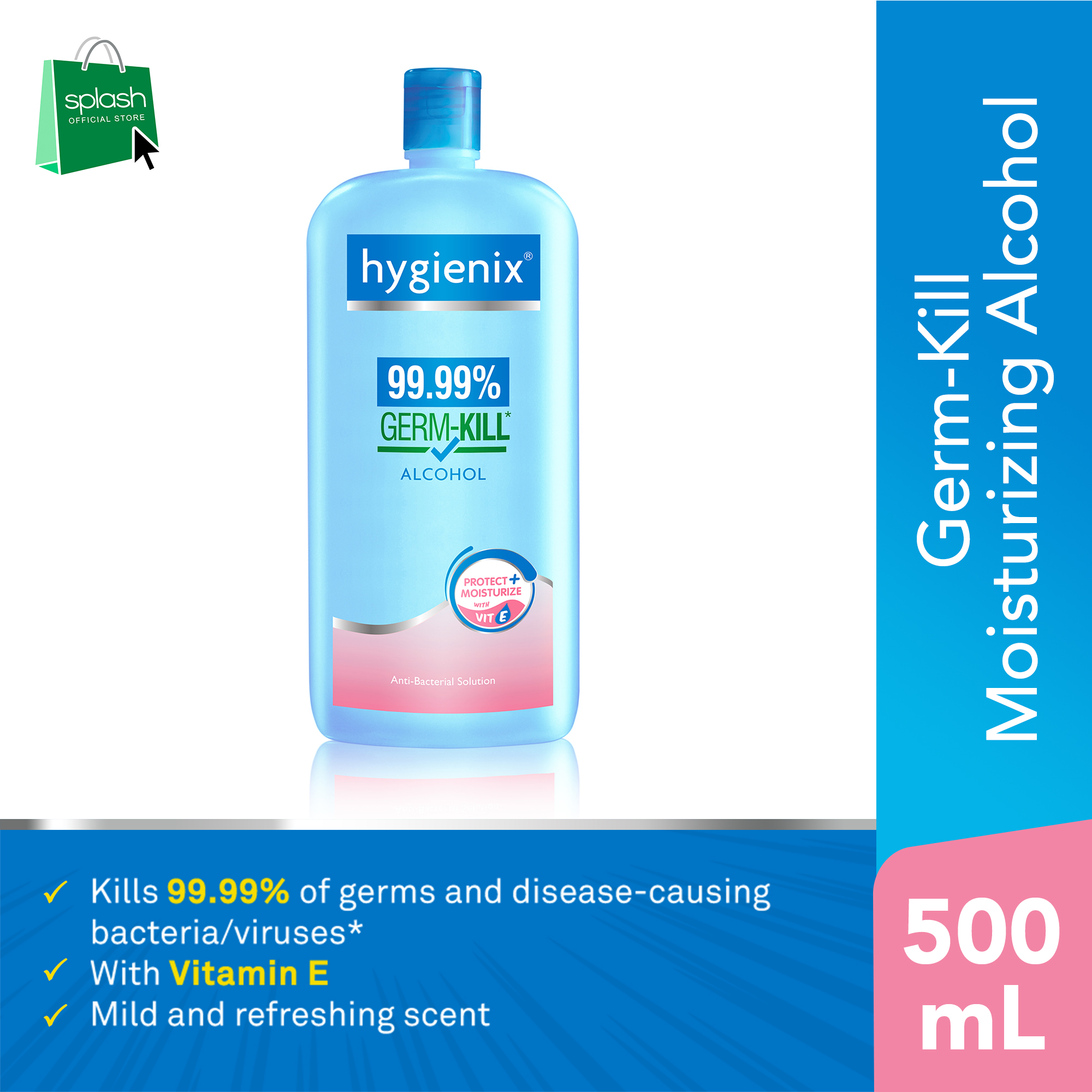 Hygienix Germ Kill Alcohol with Moisturizer 500mL | Lazada PH