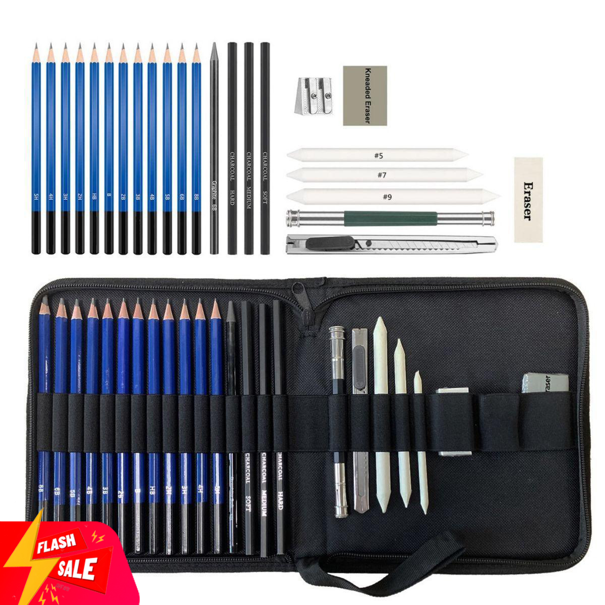 41pcs Sketch Pencil Set Artist Craft Professional drawing Kit Graffiti ...