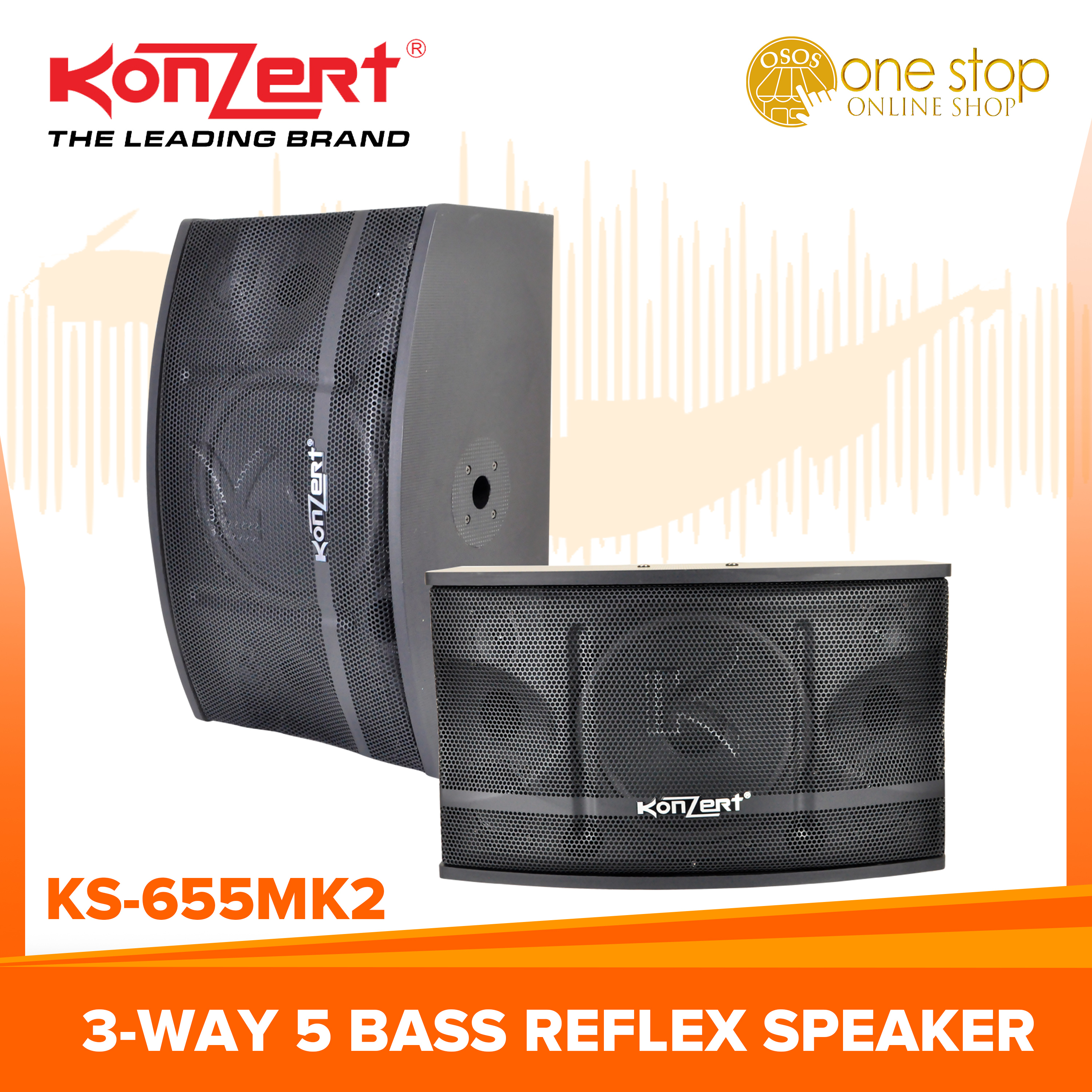 Konzert Original KS-655MK2 Karaoke Speaker System 12inches 3-way ...