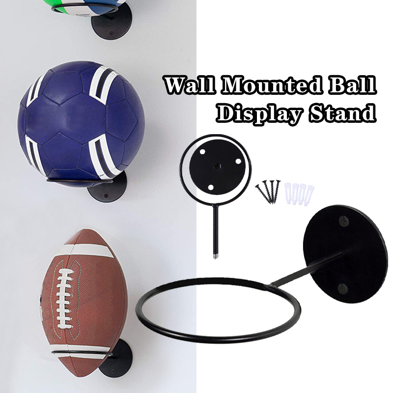 Shop Ball Display Rack Wall Mounted Ball Stand Display for Basketball ...