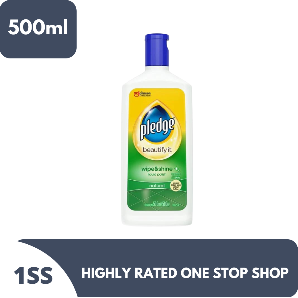 Pledge Natural Wipe & Shine Liquid Polish, 500ml | Lazada PH