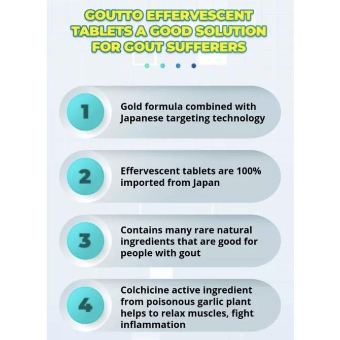 Goutto Joint Supplement 20 Tablets for Problems with Gout Arthritis and ...