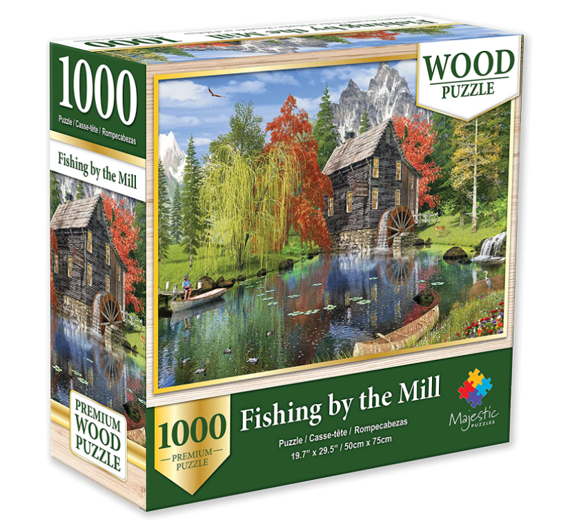 Majestic Puzzle 1000-Piece Fishing By The Mill NewUSA | Lazada PH