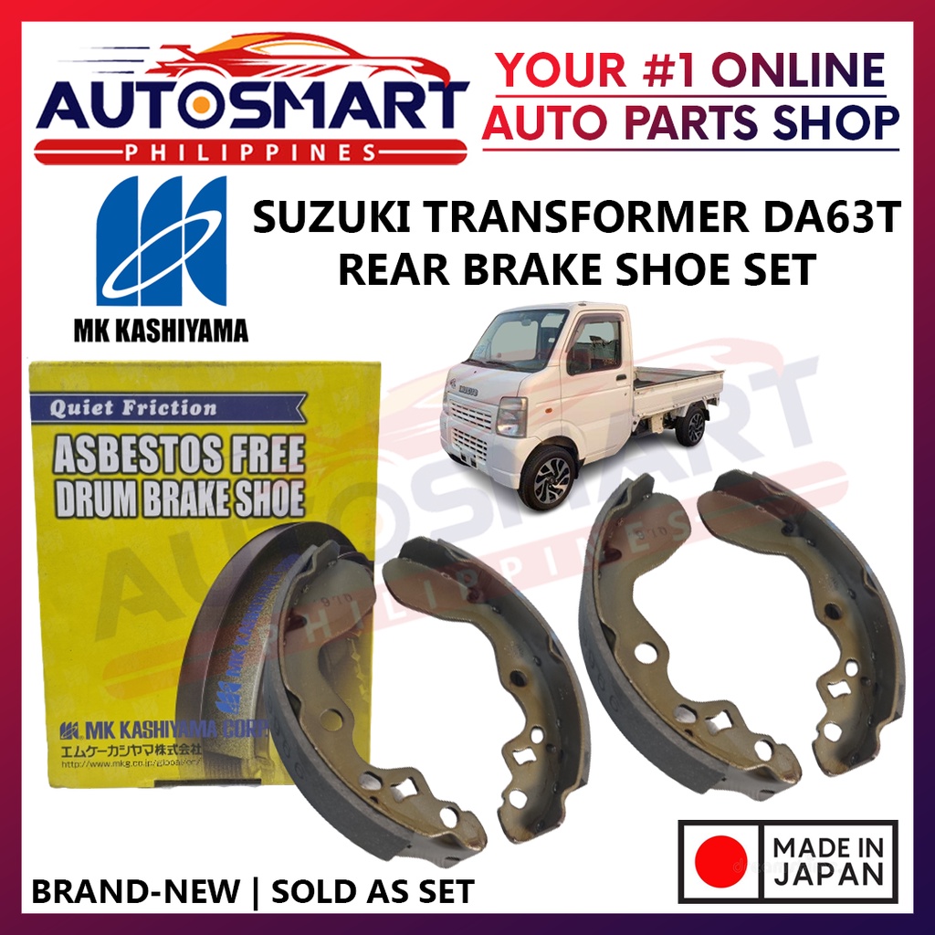 MK Kashiyama: Suzuki Transformer DA63T Rear Brake Shoe Set | Lazada PH