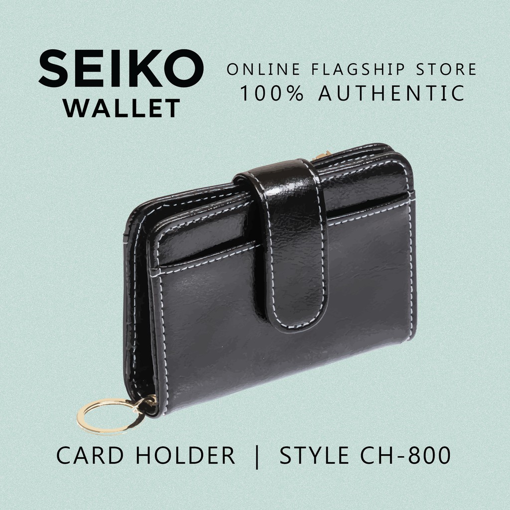 Seiko Wallet Genuine Leather Card Holder Original Authentic for Men ...