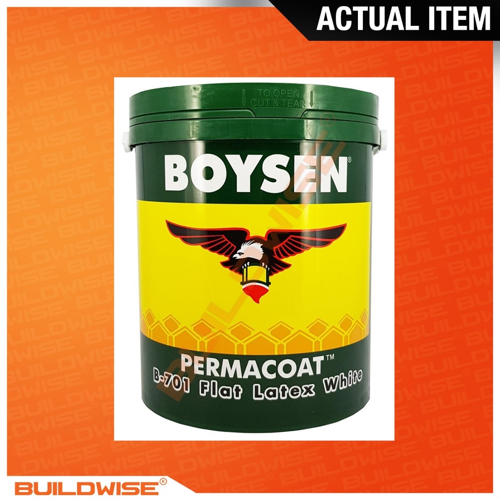 Boysen Permacoat White Latex Arcylic Paint - Flat B701 / Semi-gloss ...