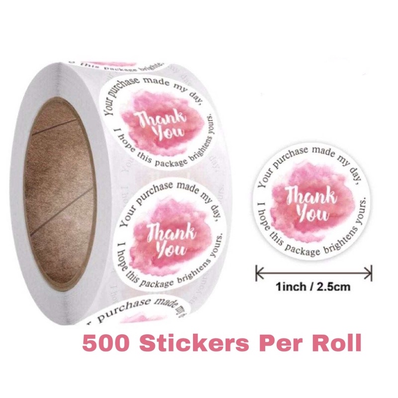 Sticker Label Thank You Print For Labelling Your Products 1inch size ...