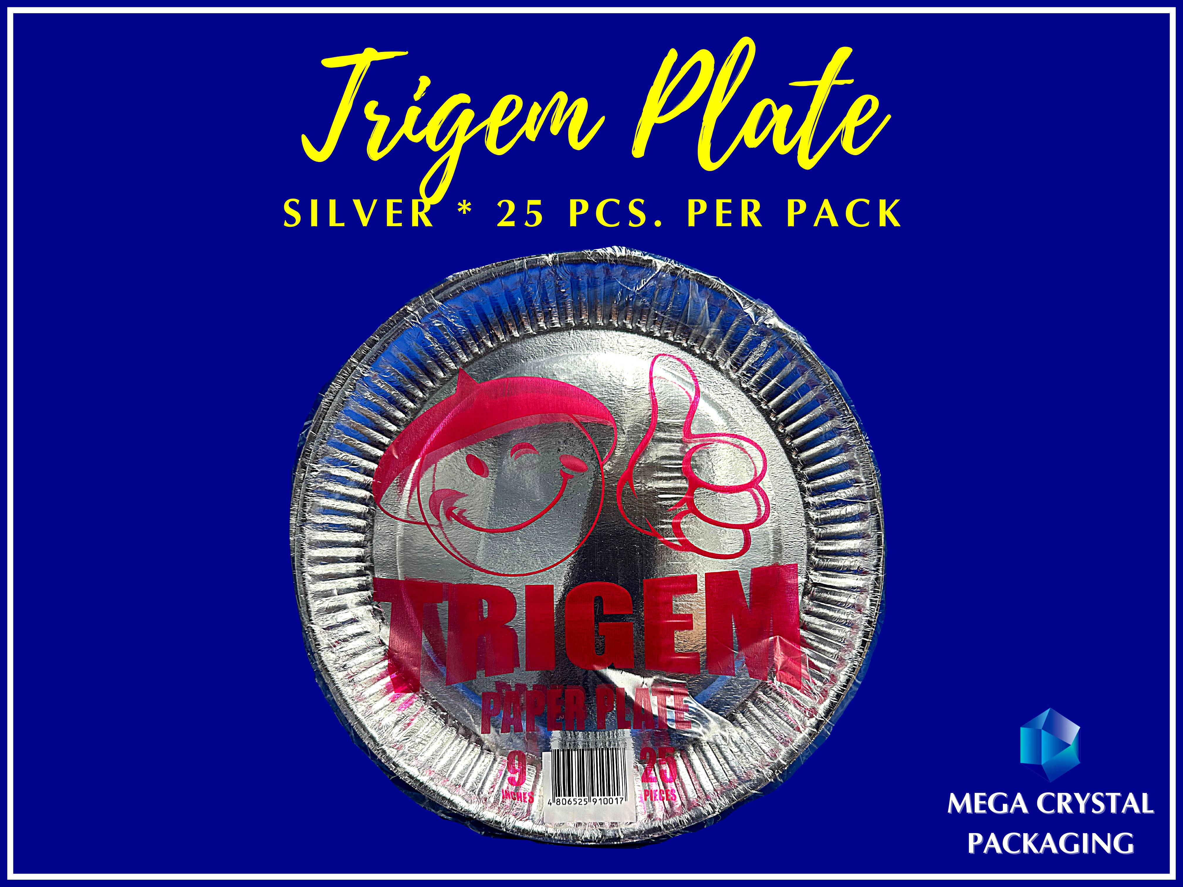 [ 25 Pcs. Per Pack ] Holiday Paper Plate Silver Spiral / Trigem ...