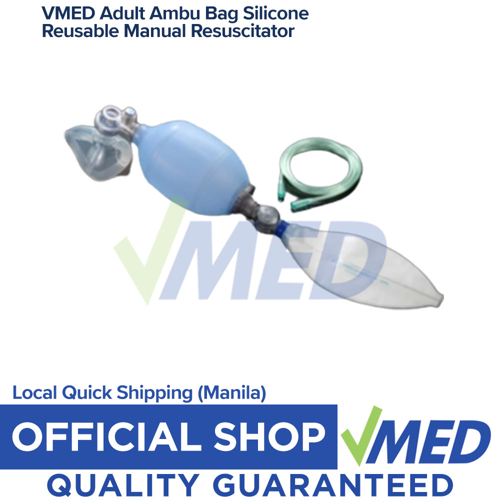 VMED Adult Ambu Bag Silicone Reusable Manual Resuscitator | Lazada PH