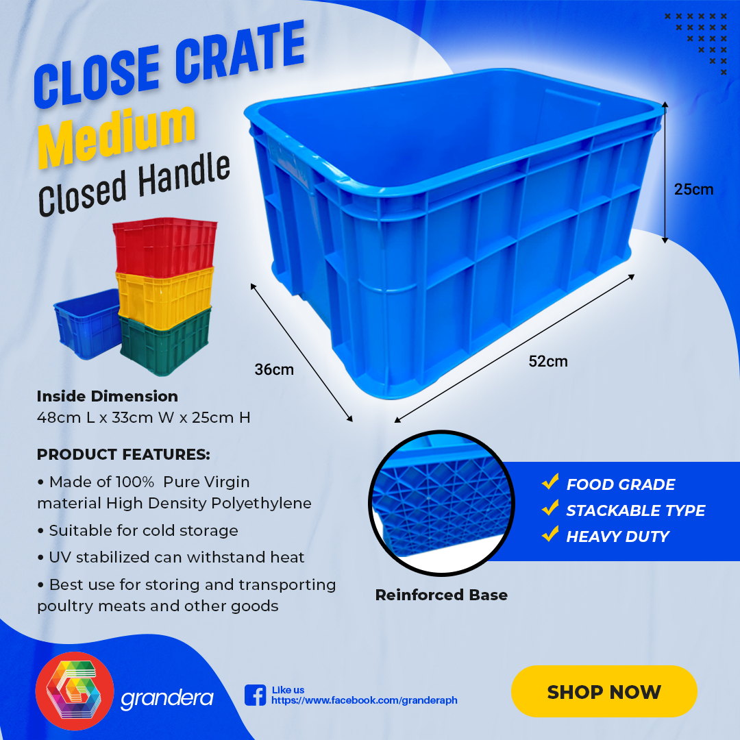 Grandera Medium Crate Closed type Handle Heavy Duty, Tool Box ...