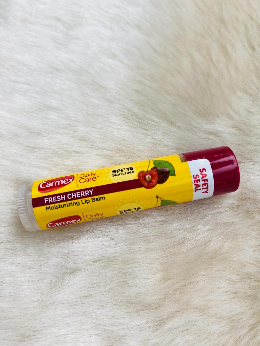 Carmex Daily Care Moisturizing Lip Balm, Strawberry / Fresh Cherry ...