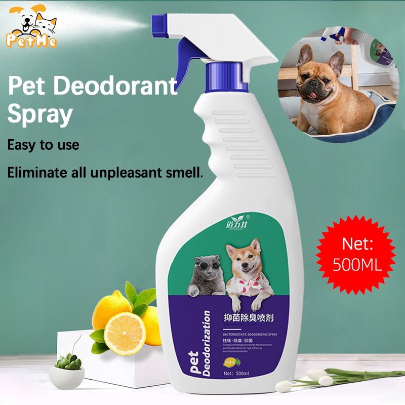 PetMe Pet Deodorant Spray 500ml Cat Dog Deodorizer Spray Pet Biological ...