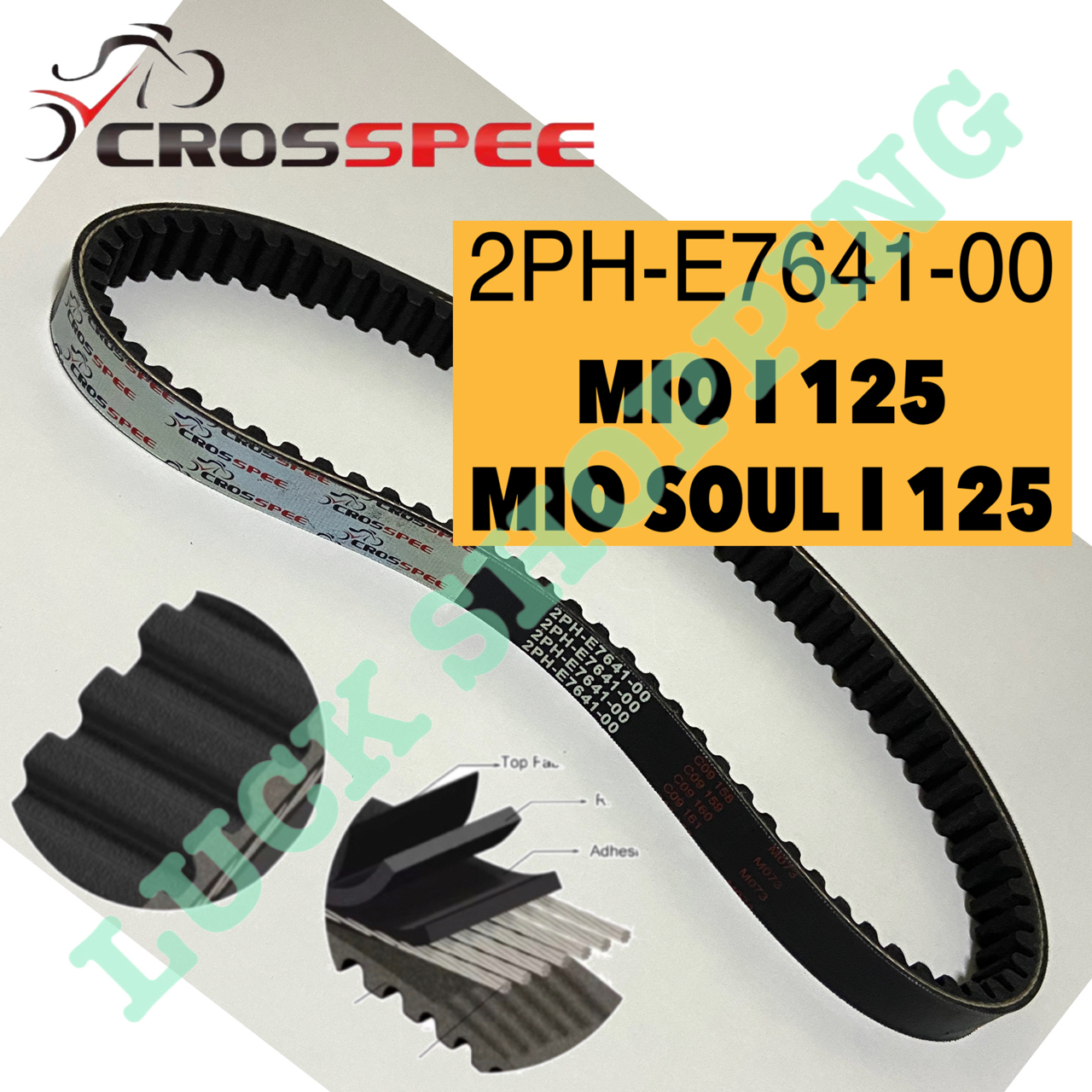 V-Belt Genuine Original Fan Belt Drive Belt 2PH-E7641-00 For MIO I 125 ...