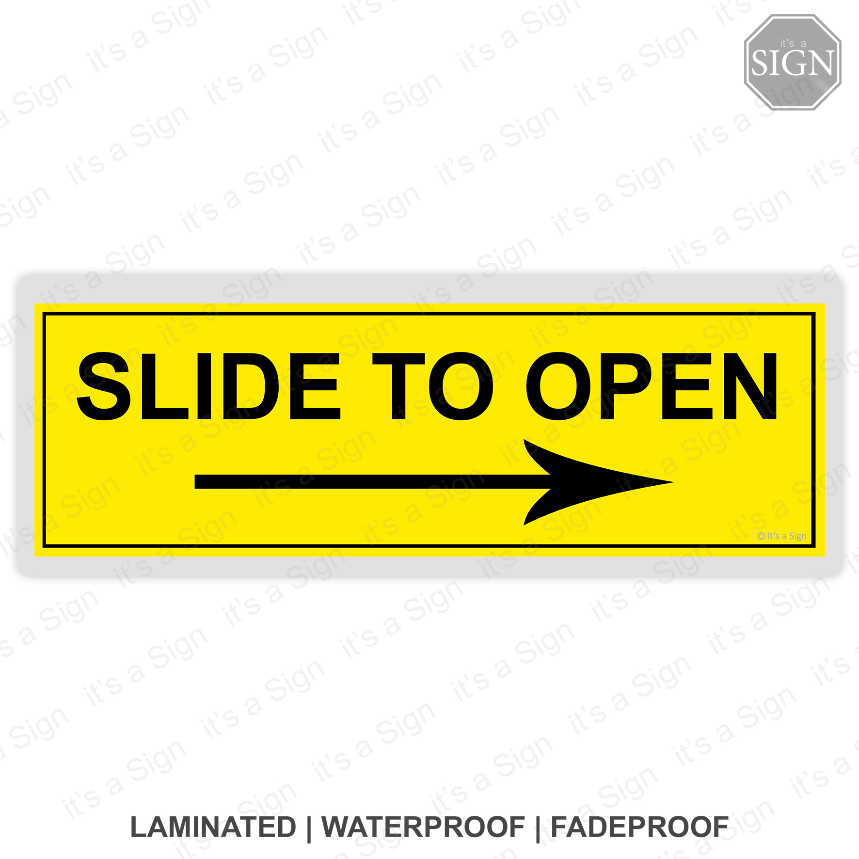 Slide to Open Door Sign - Laminated Signage Label - It's a Sign | Lazada PH