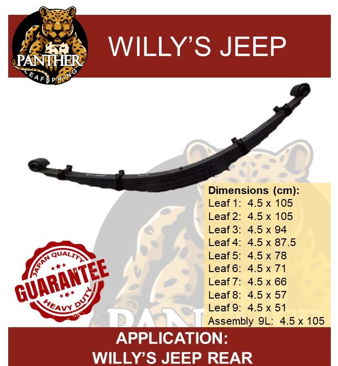 Molye / Leaf Spring for Willy's Jeep Rear (MATIBAY) | Lazada PH