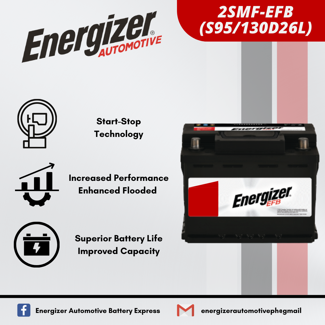 Energizer Automotive Battery 2SMF-EFB (S95-130D26L) Start-Stop ...