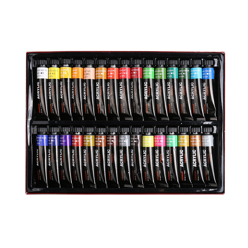 Radius K Acrylic paint tube size 12ml (12 color/24 color) Acrylic Color ...