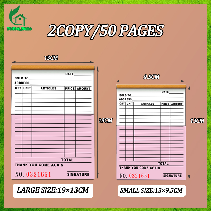 3 copy carbonized Receipt wholesale with carbon paper receipt duplicate ...