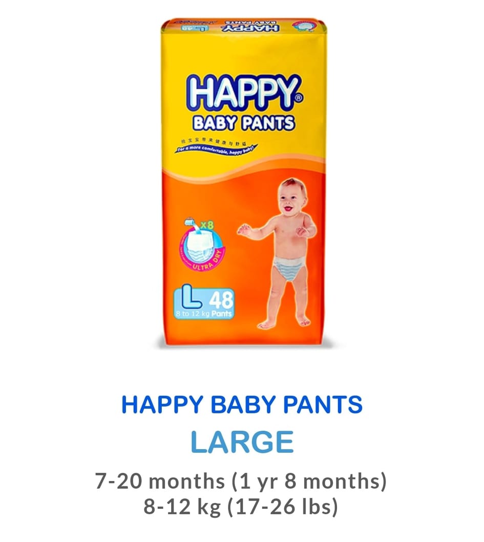 Happy Baby Pants Diaper Large 48pcs | Lazada PH