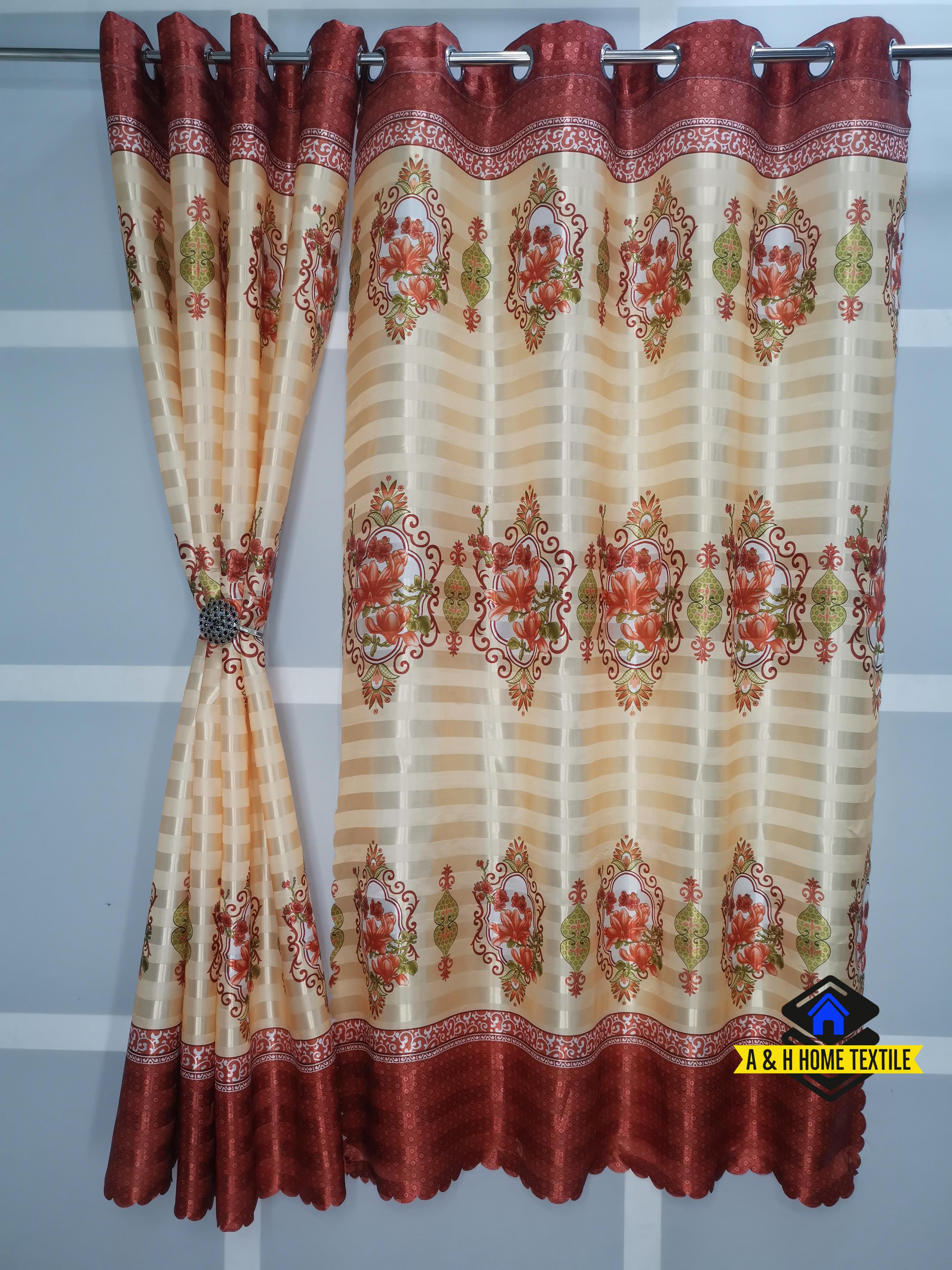 KURTINA/ SATIN CURTAINS/A-2058 (1PC) | Lazada PH