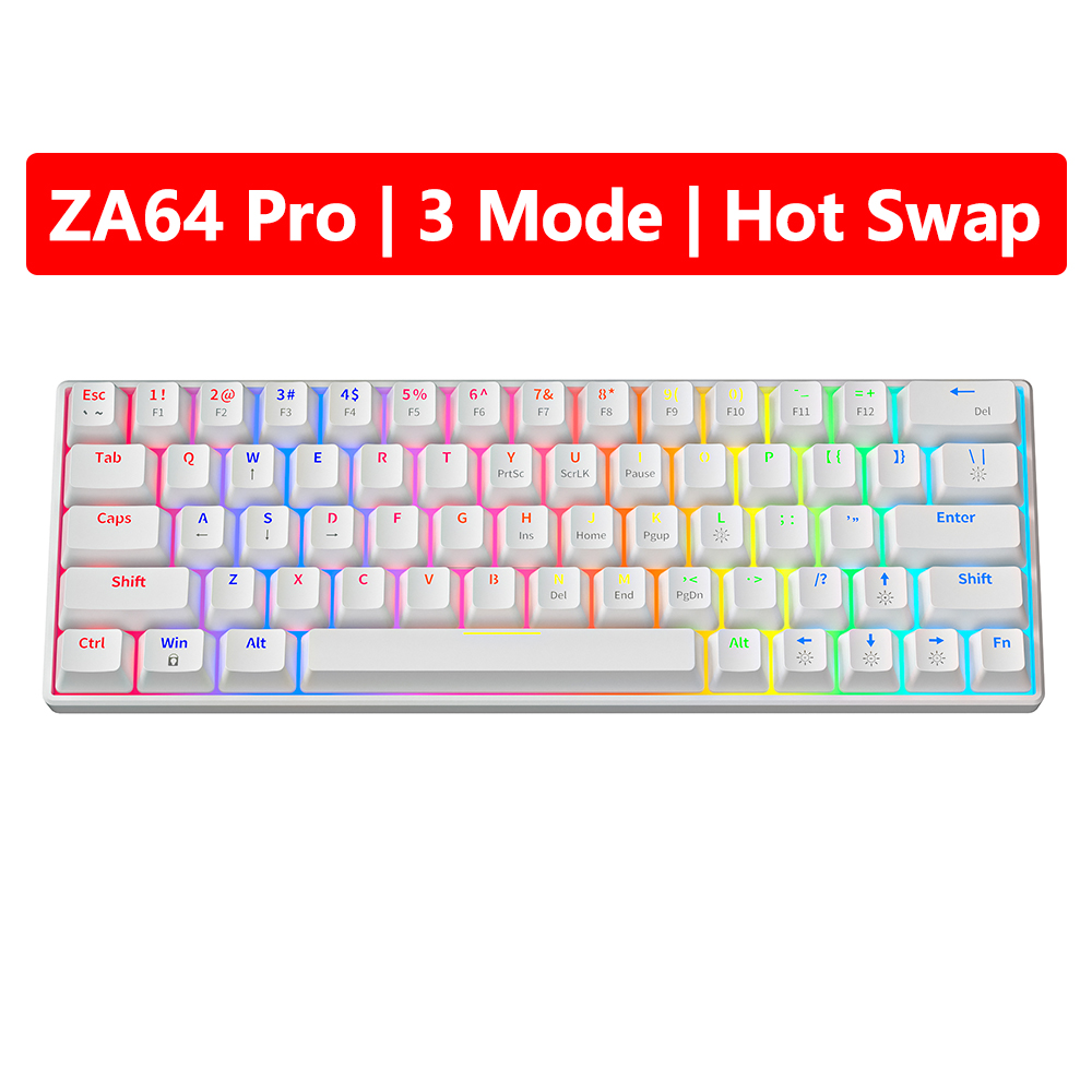 ZIFRIEND KA646 / ZA64 Pro Wireless Mechanical Keyboard Wired Mini ...
