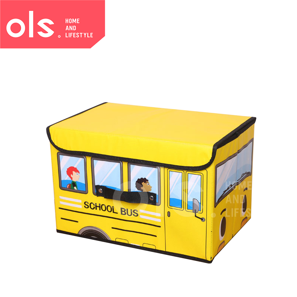 OLS Kids Bus Storage Box Foldable Toy Organizer | Lazada PH