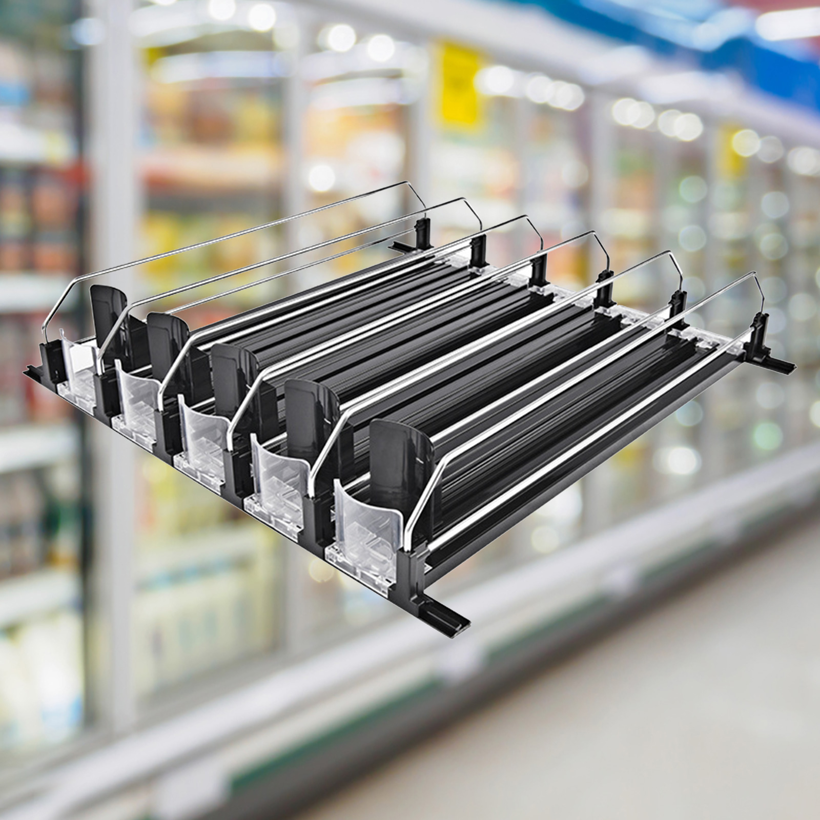 Canned Beverage Push Rack Drink Organizer Dispenser Spring Push ...