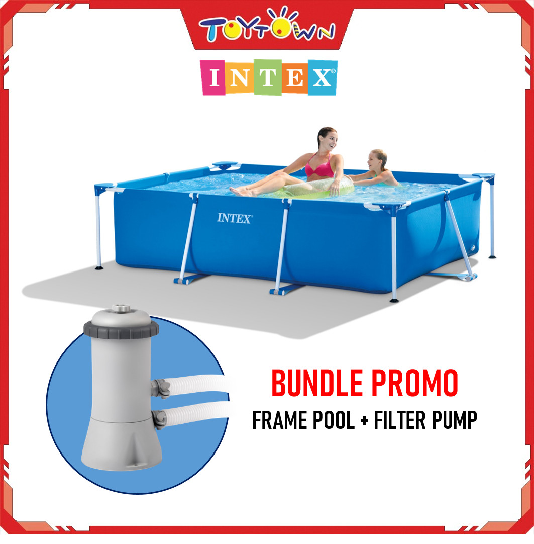 Intex® - Rectangular Frame Pool (2.6m x 1.6m x 65 cm) + Filter Pump ...