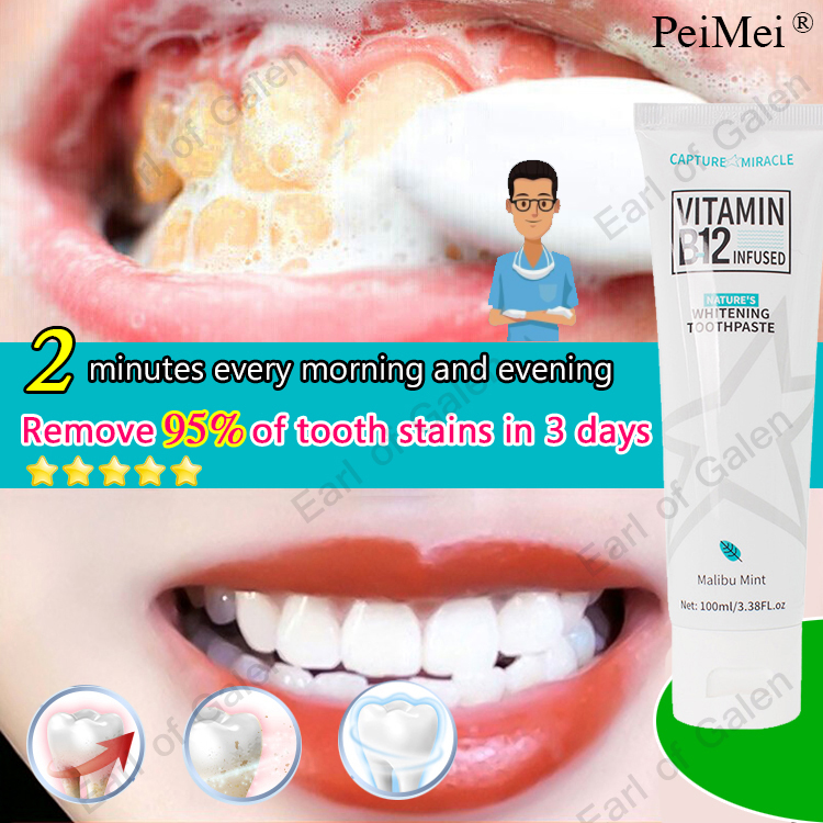 ღPrevent tooth decay PeiMei Toothpaste Vitamin B12 Infused Teeth ...