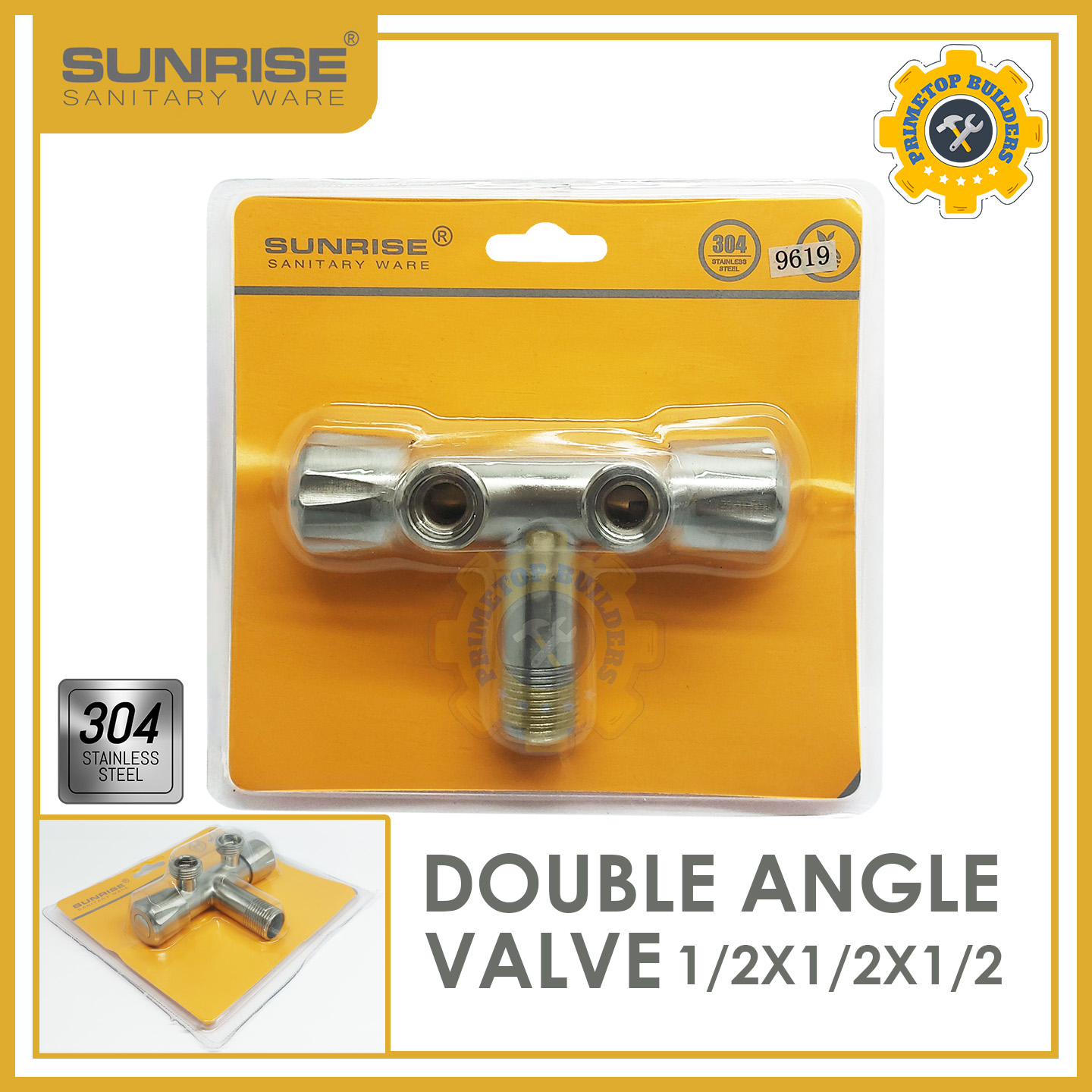SUNRISE Stainless Steel Two Way Angle Valve Double Angle Valve Double ...