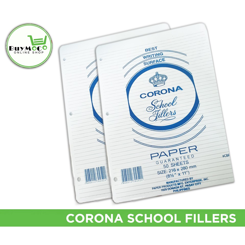 Corona School Fillers 8.5" x 11" (50's)YcL | Lazada PH