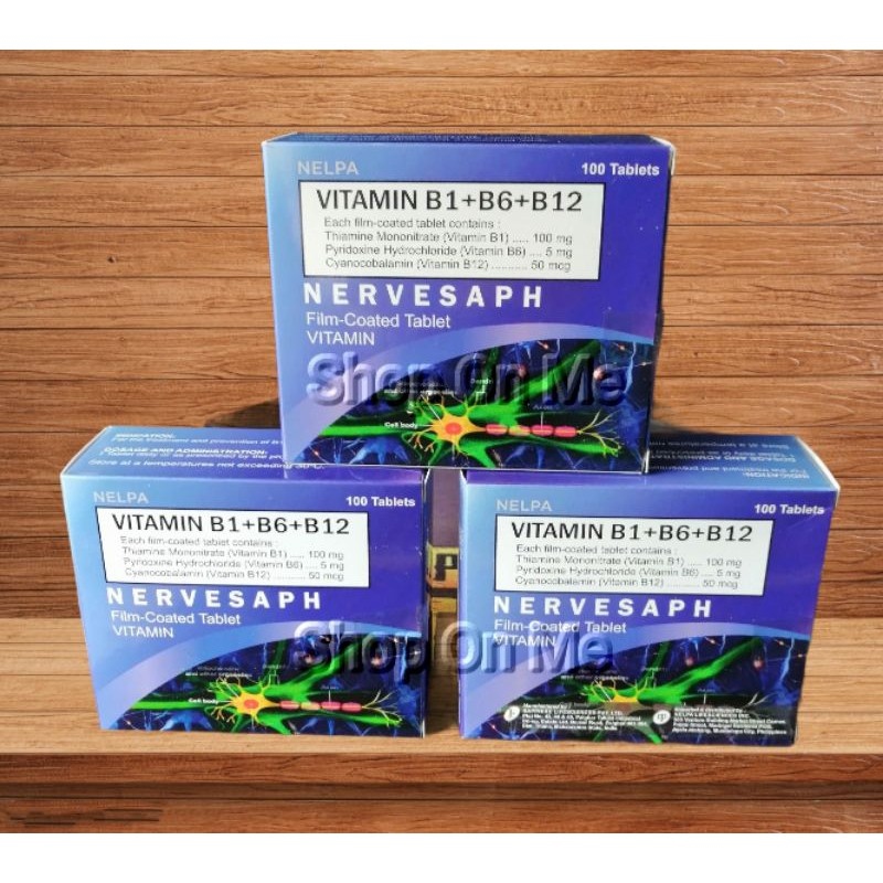 Vitamin B Complex Nervesaph B1 B6 B12 100 tablets | Lazada PH