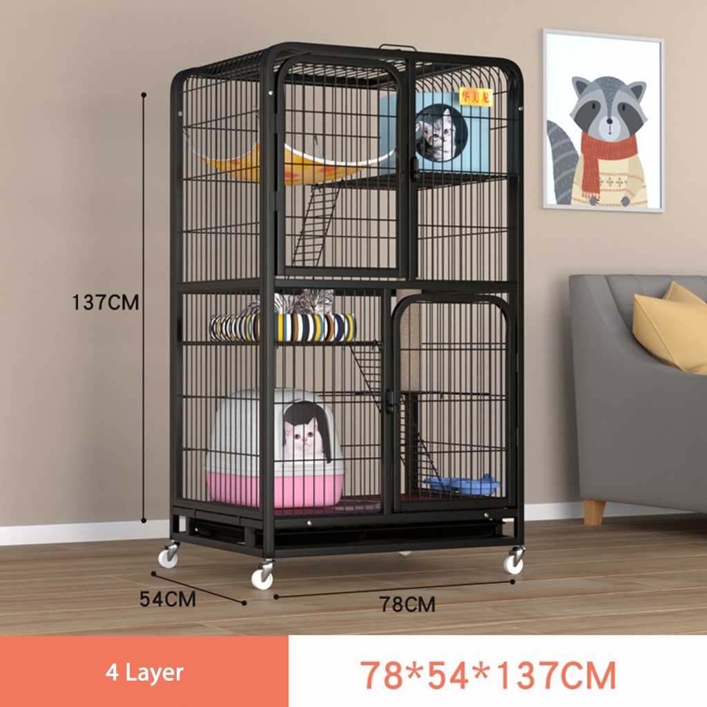 Cat Cage Easy Assemble Cage Pet 2/4 Layer House Pet Cage | Lazada PH