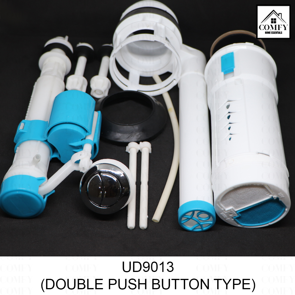 CR Toilet Bowl Water Tank Fittings Set Single Double Push Button or ...