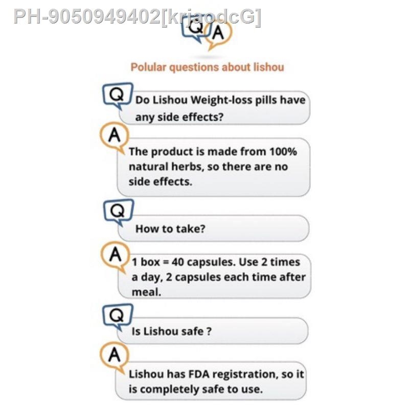 LISHOU weightloss slimming capsule (40 capsules) with freebies | Lazada PH