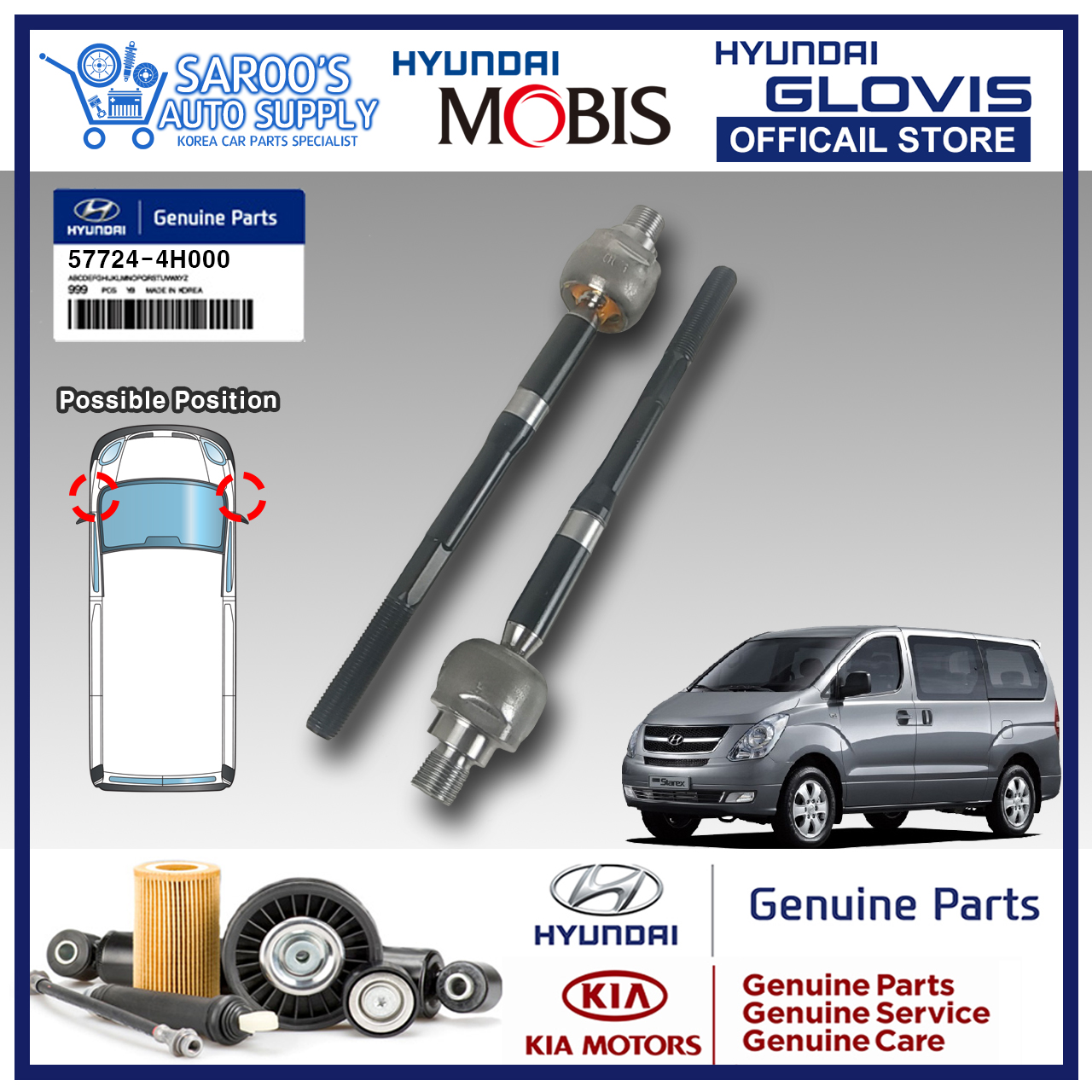 [Genuine] Rack End / Inner Ball Joint Set For Hyundai Grand Starex ...