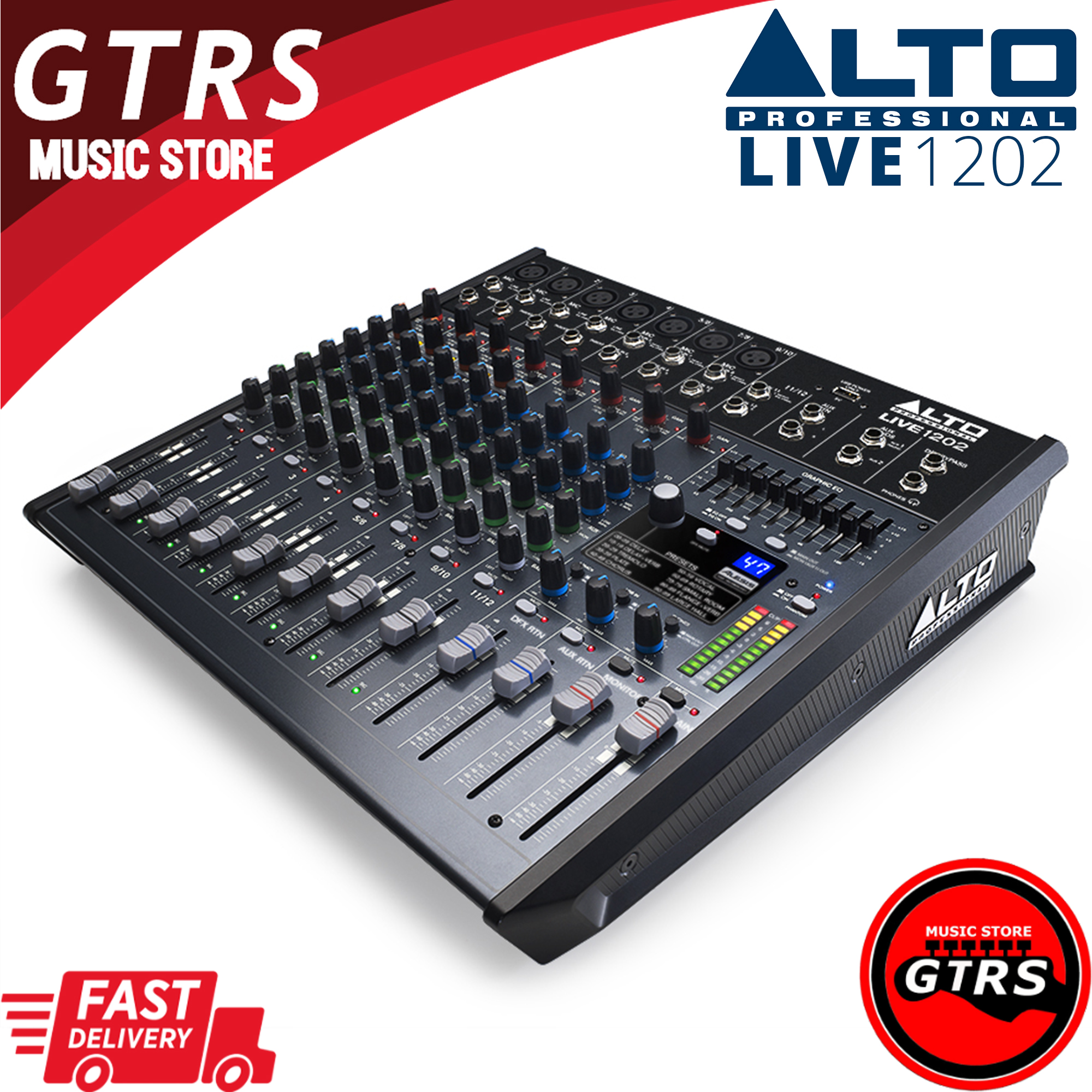 Alto Professional Live 1202 12-Channel Sound Reinforcement USB Mixer ...
