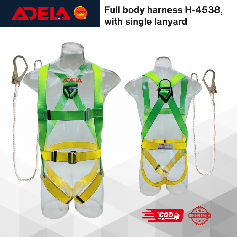 ADELA H-4538 Heavy Duty Full Body Harness with Back Support | Lazada PH