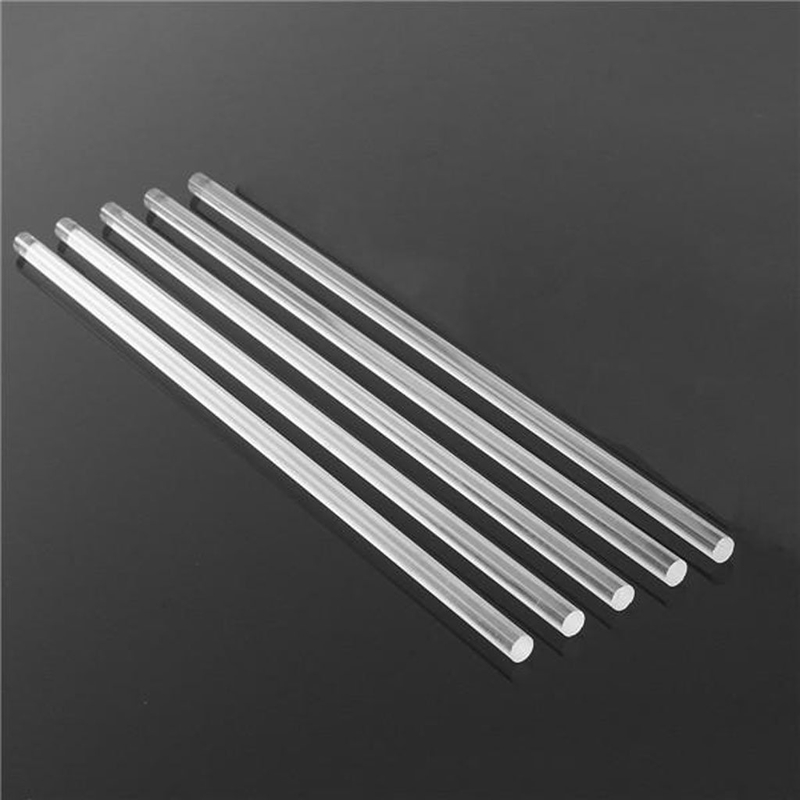 3Mmx250Mm Round Shape Solid Acrylic Rod Pmma Extruded Bar Clear 2Pcs ...